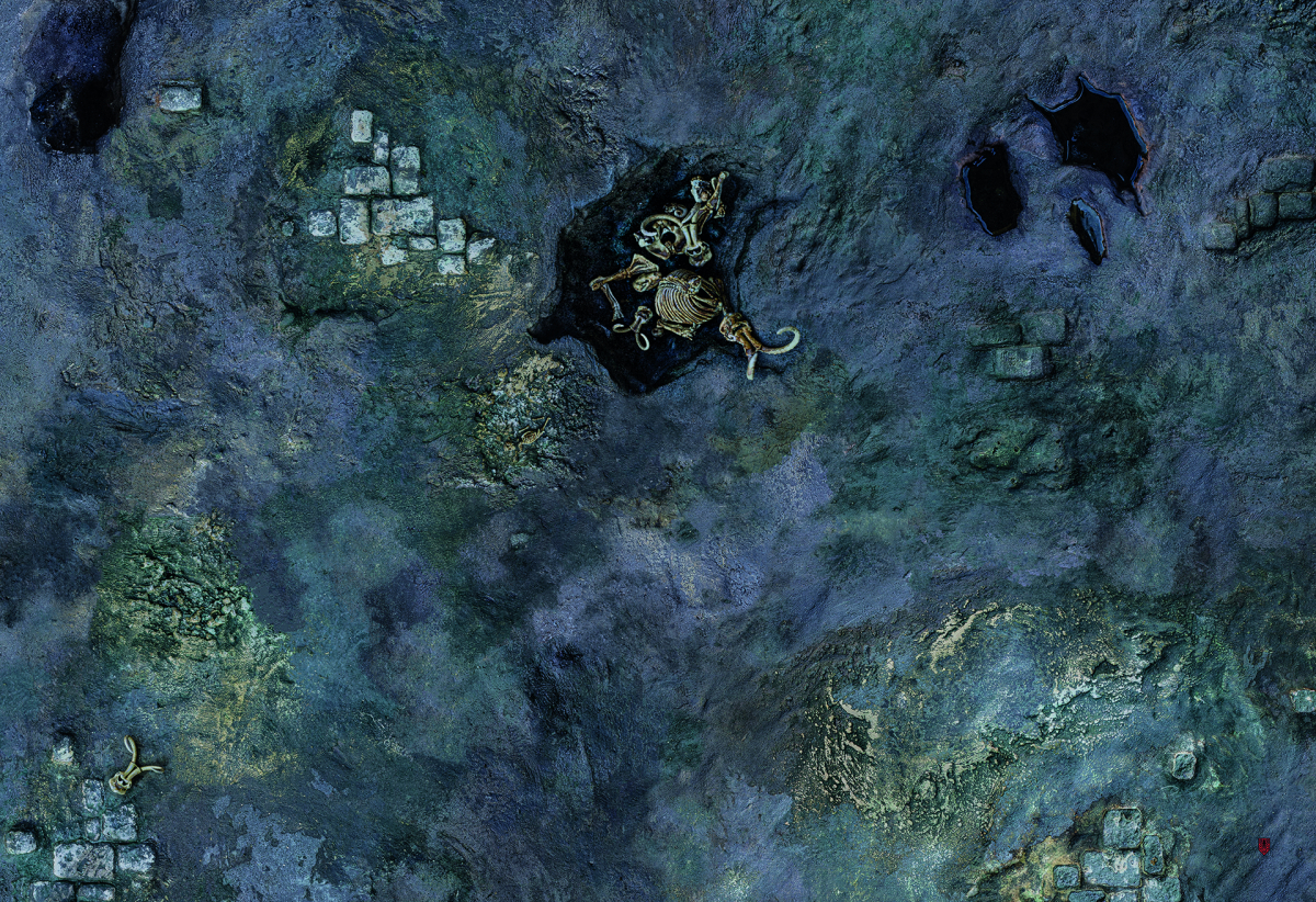 Caves 44"x30" von Kraken