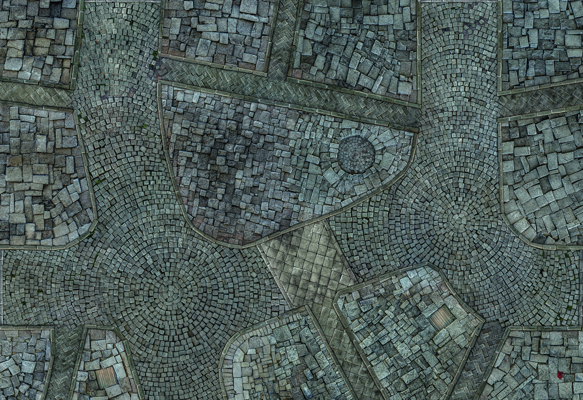 Cobblestone City 44"x30" by Kraken