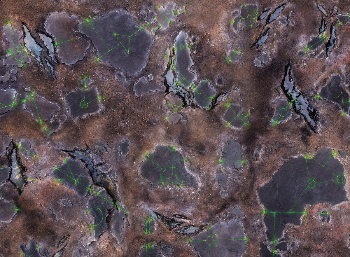 Alien Wasteland 44"x60" von Kraken