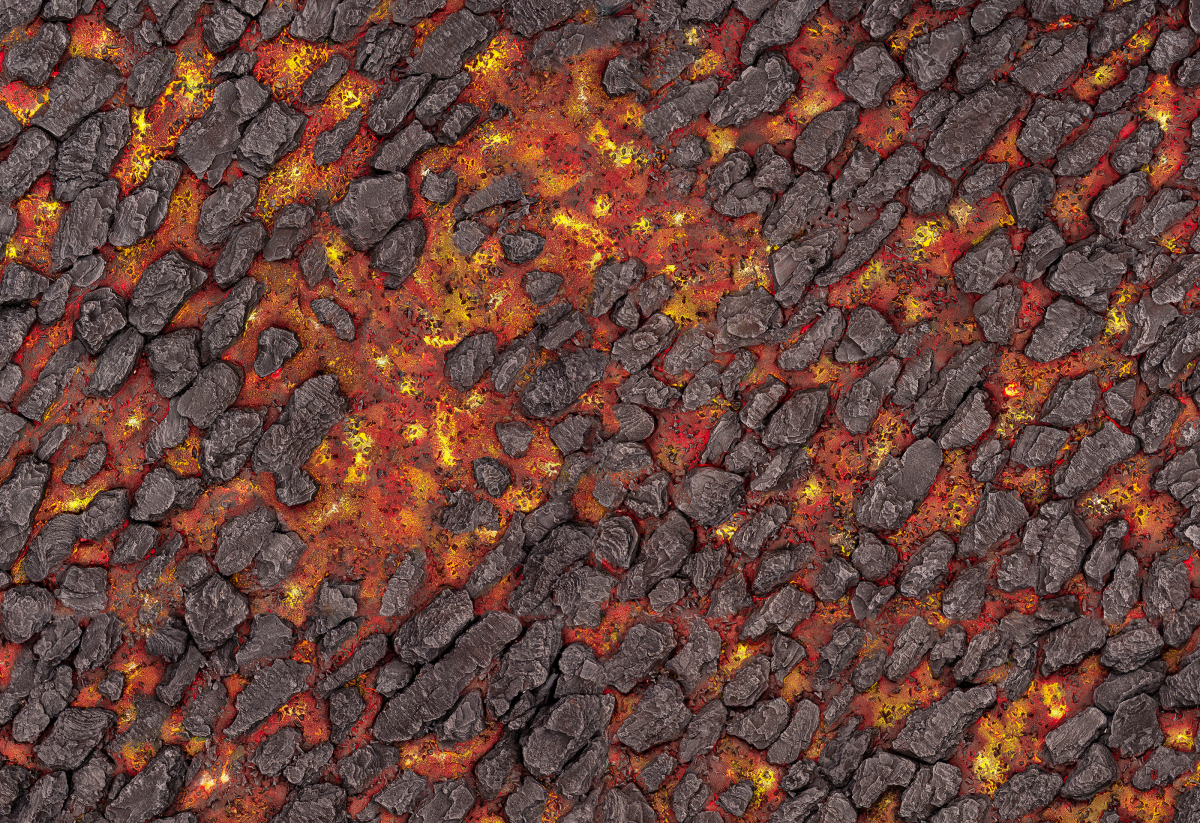 Magma River 44"x30" by Kraken