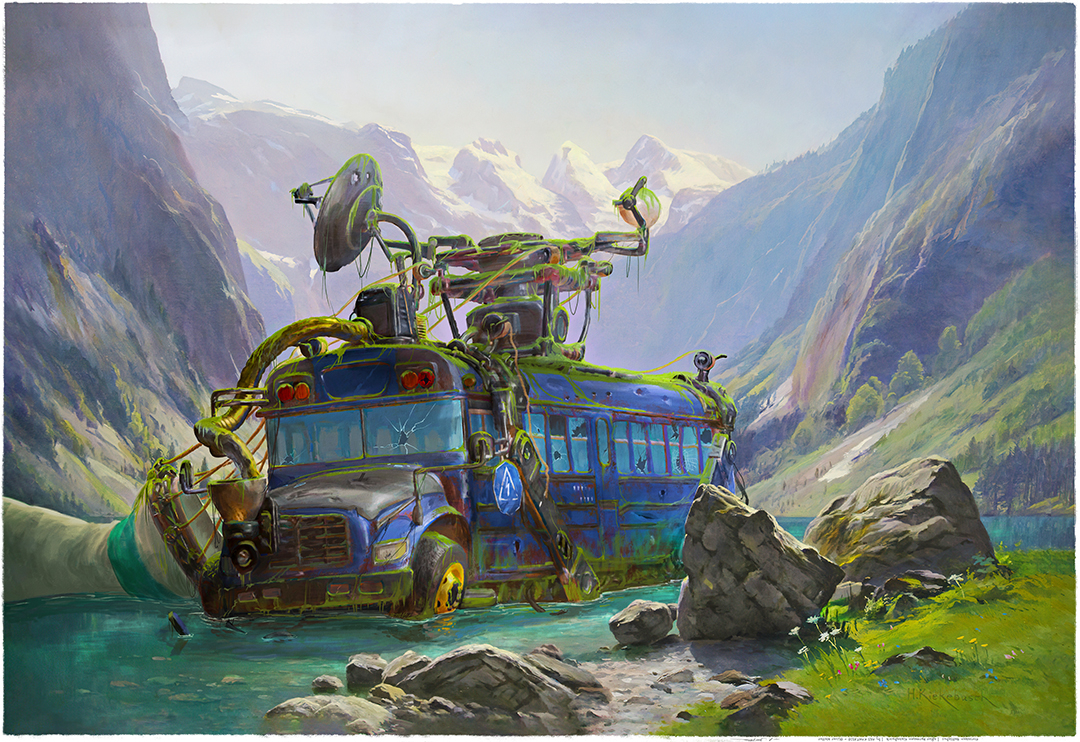 Canvas Battlebus 90x60 cm by Kraken