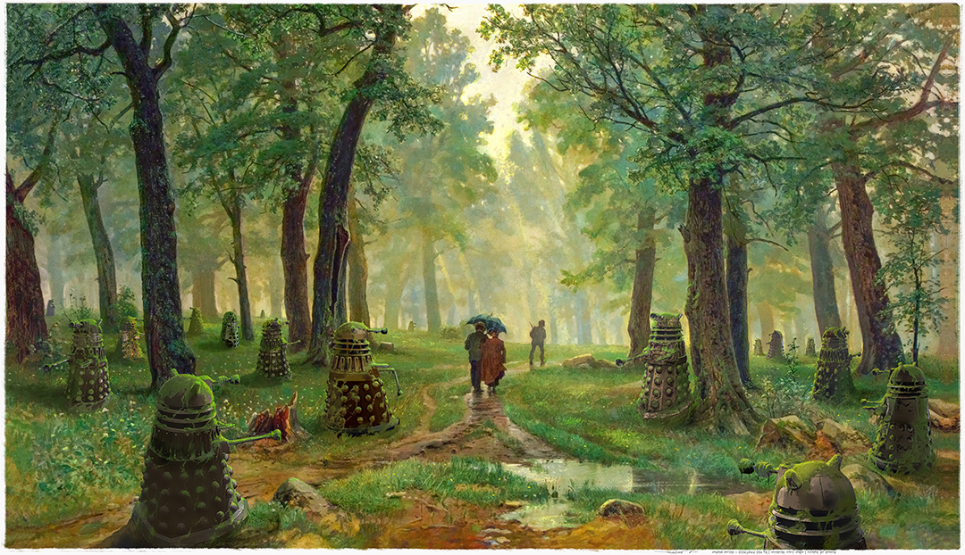 Leinwand Daleks 90x50 cm von Kraken