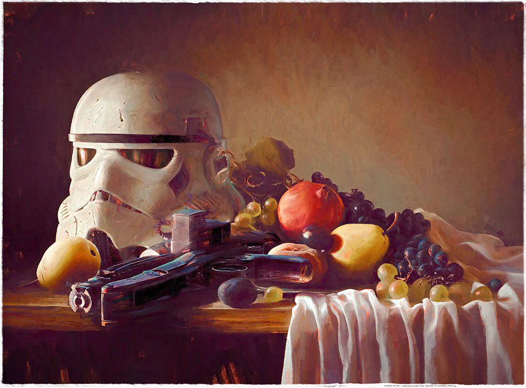 Canvas Trooper Helm 70x50 cm by Kraken