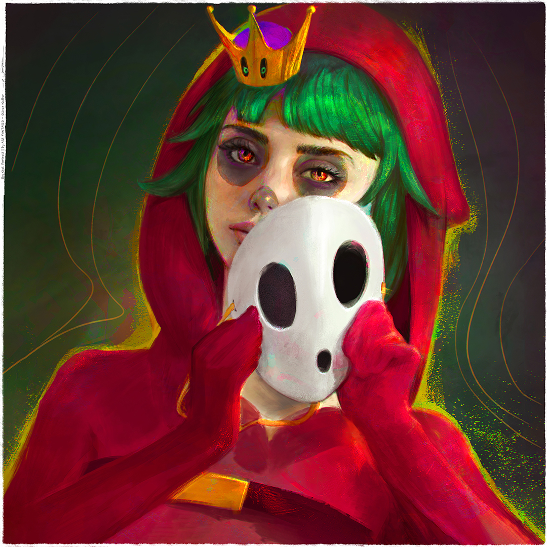 Canvas Shy Gal 50x50 cm by Kraken