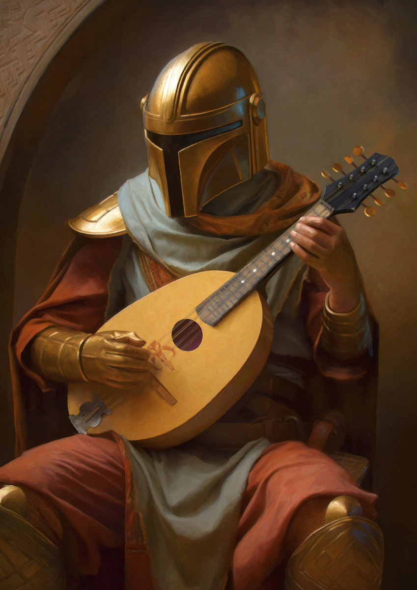 Mandalorian Mandoline - Poster A2 by Kraken