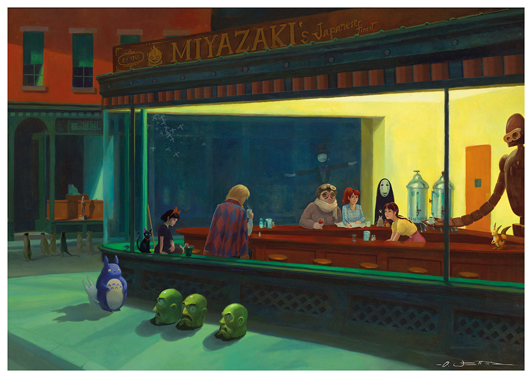 Nighthawks - Poster A3 von Kraken