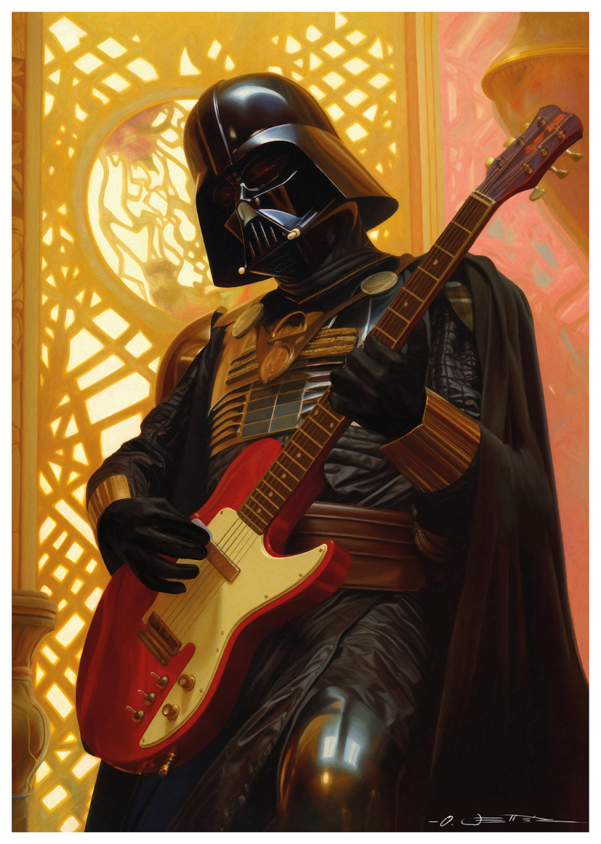 Vader Guitar - Poster A3 by Kraken