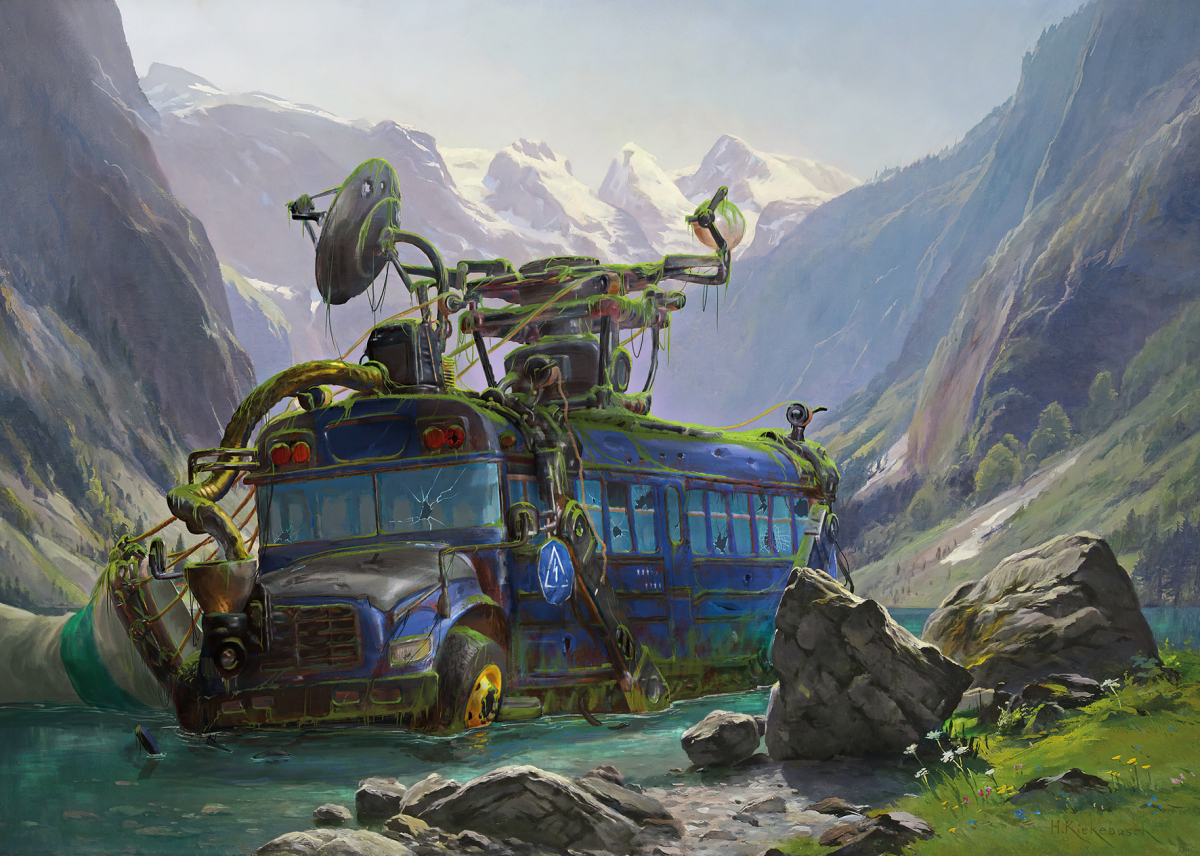 Battlebus - postcard by Kraken