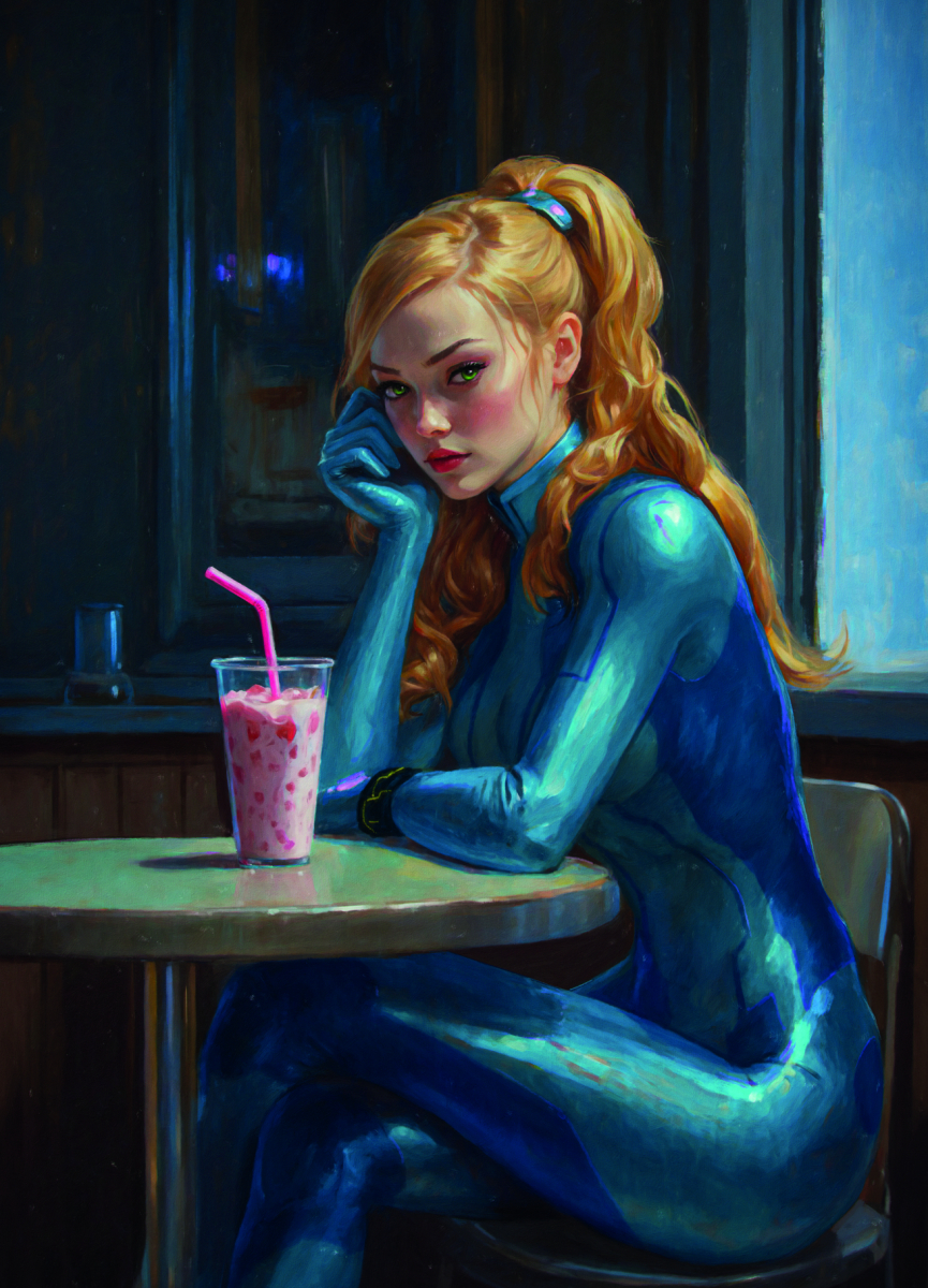 Samus Diner - postcard by Kraken