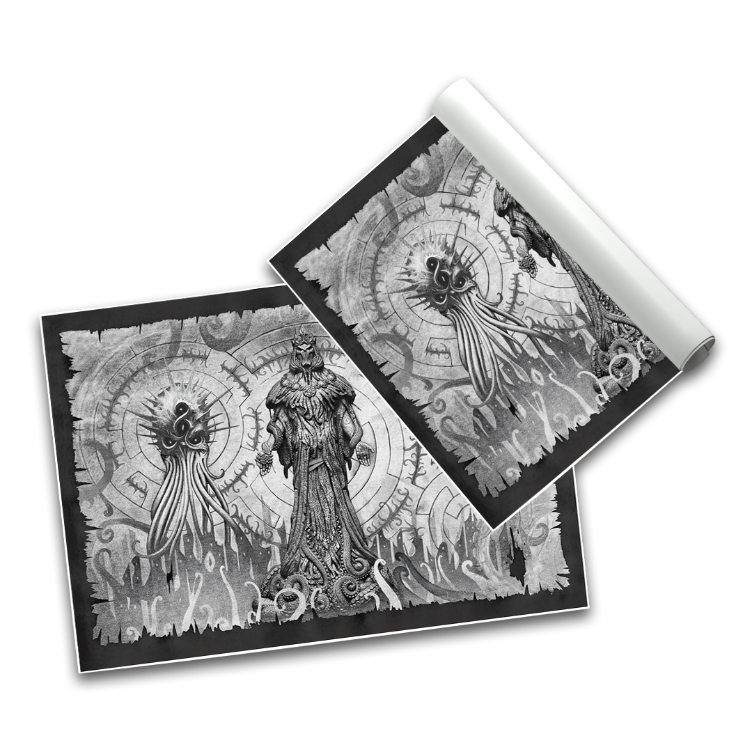 Hastur Grau - Poster A3 von Kraken